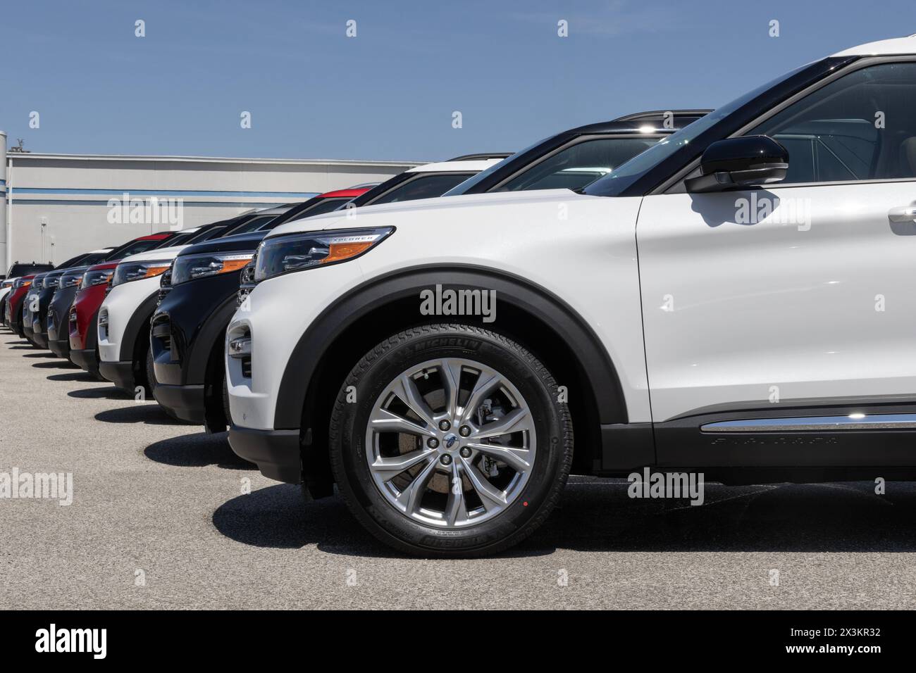 Lafayette - April 25, 2024: Ford Explorer display at a dealership. Ford ...