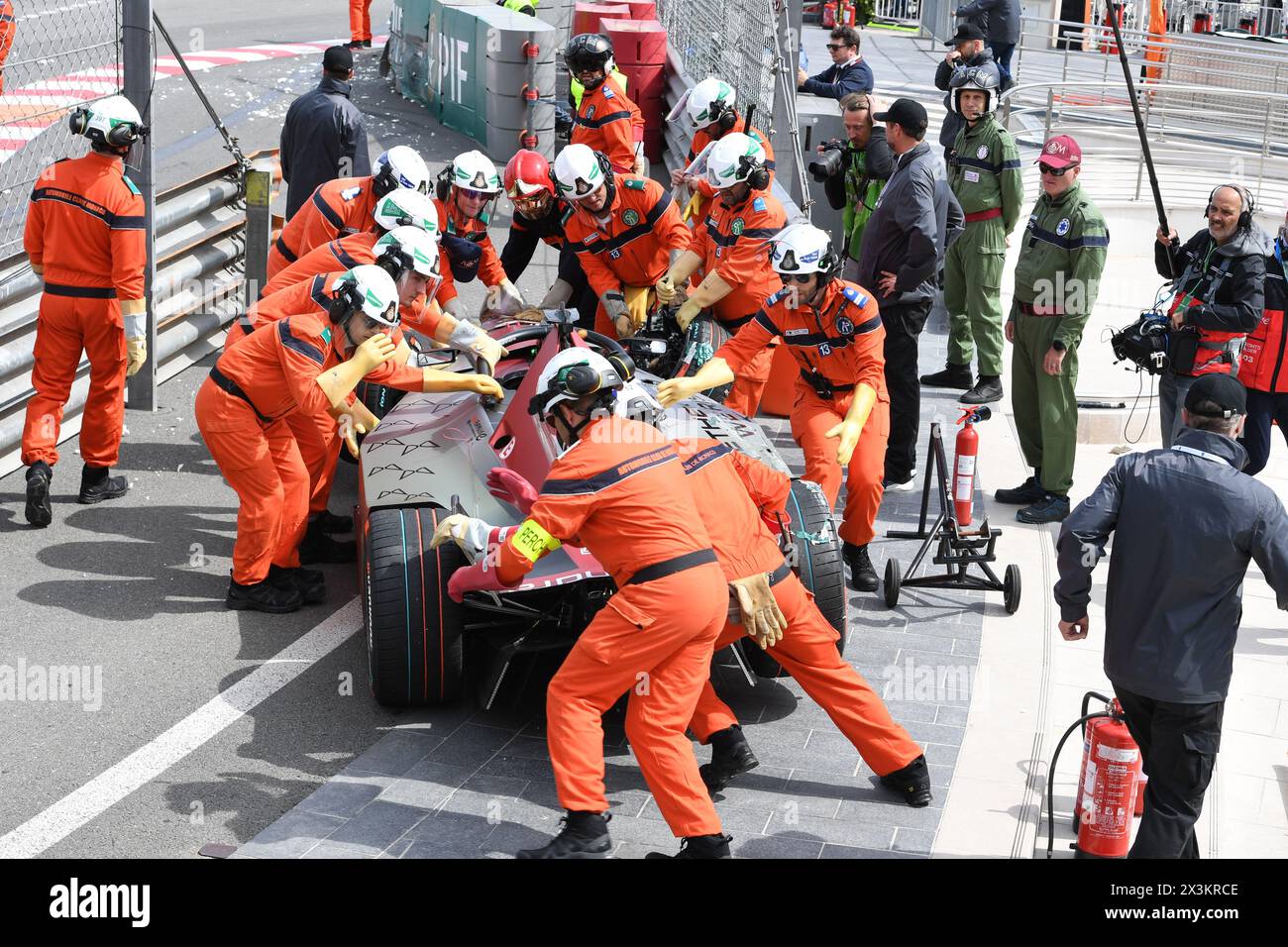 MONTE-CARLO, MONACO - APRIL 27: Edoardo Mortara crash the car during ...