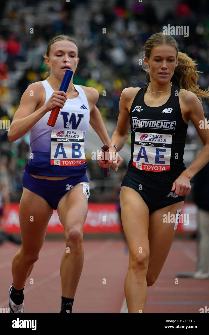 Philadelphia, United States. 27th Apr, 2024. College Women's 4x800 ...
