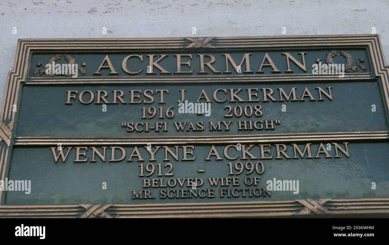 Glendale, California, USA 26th April 2024 Author Forrest Ackerman Grave ...