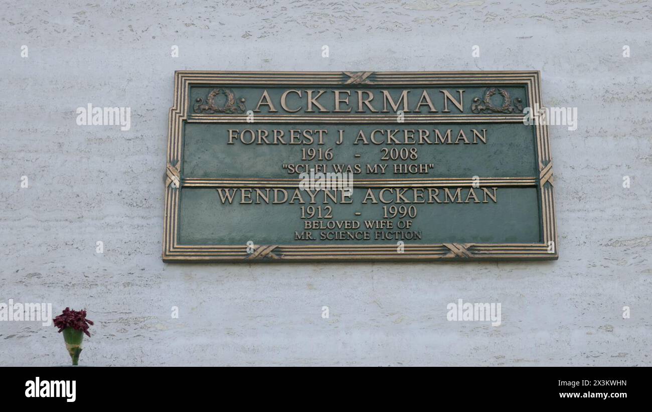 Glendale, California, USA 26th April 2024 Author Forrest Ackerman Grave ...