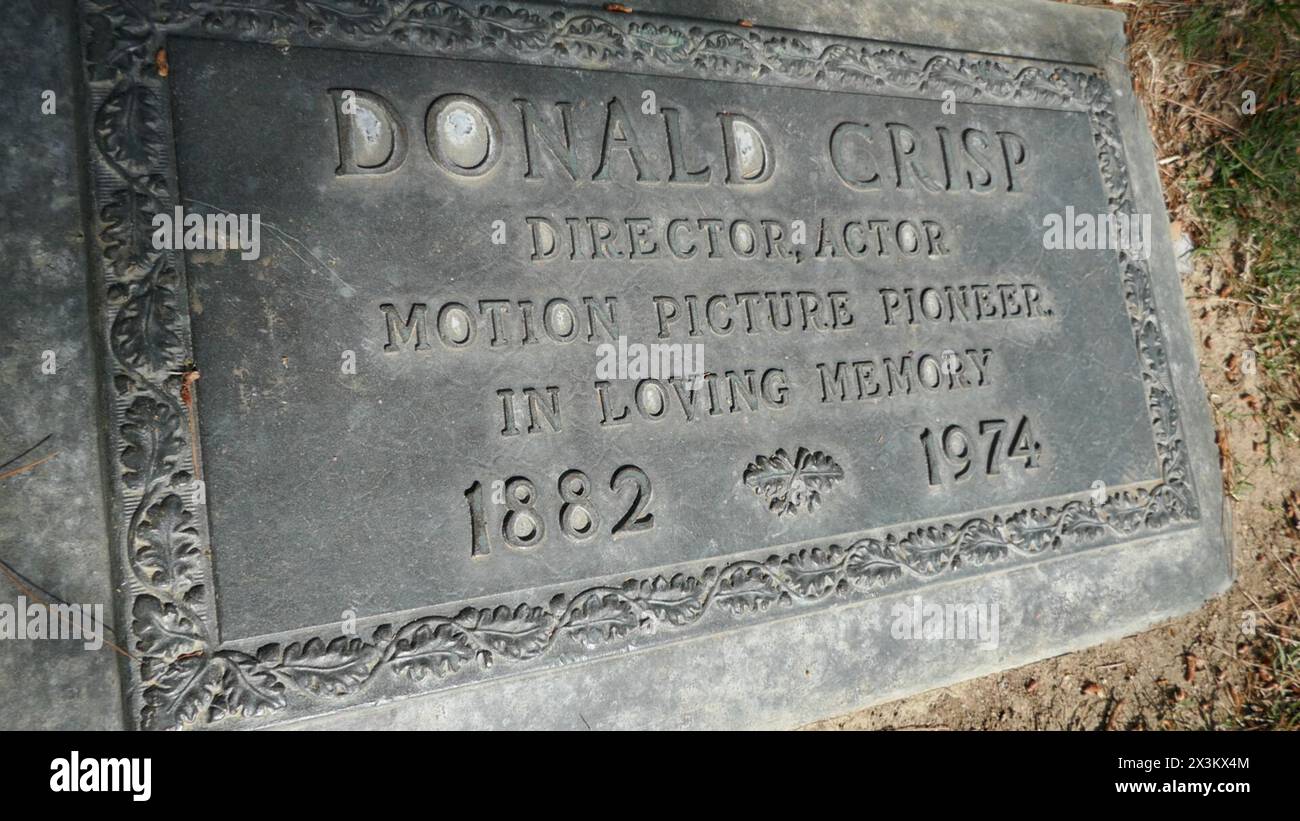 Glendale, California, USA 26th April 2024 Actor/Director Donald Crisp ...