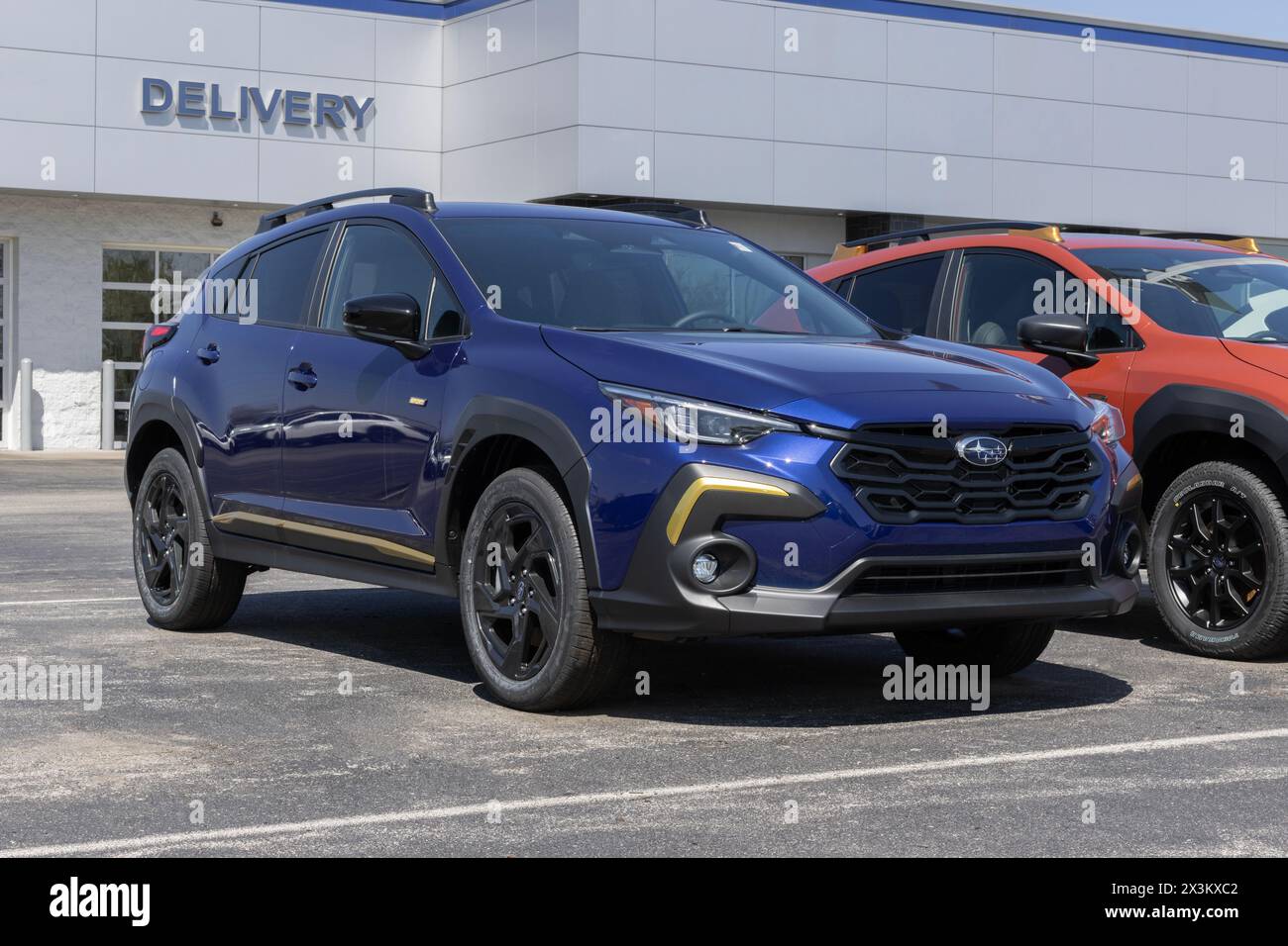 Lafayette - April 25, 2024: Subaru Crosstrek Sport display. Subaru also ...