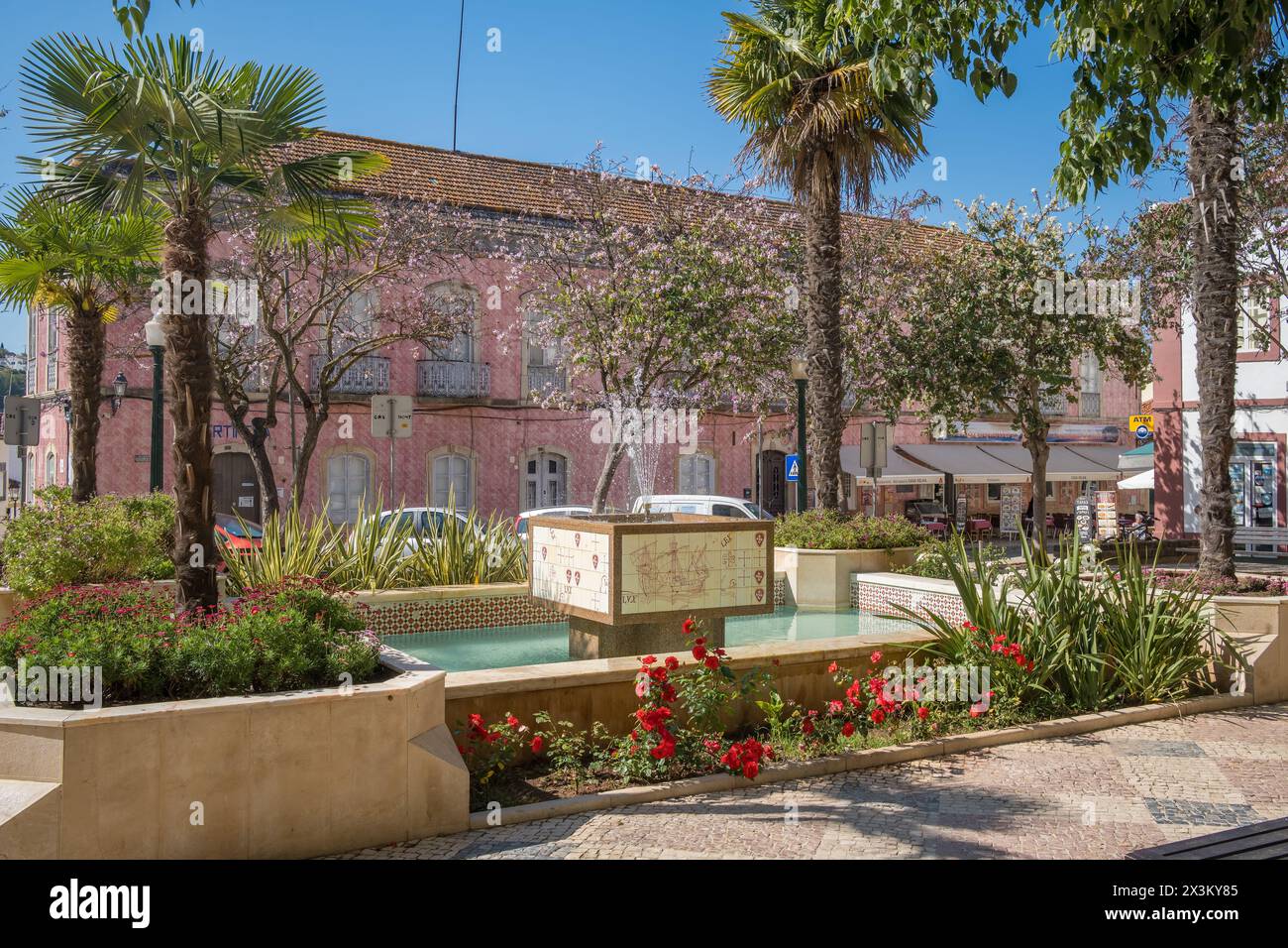 City fountain in Silves town is the former capital of the Algarve ...