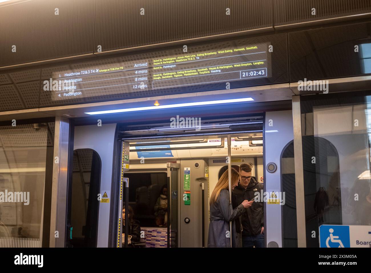 27th April 2024, London. Underground arrival board Stock Photo - Alamy