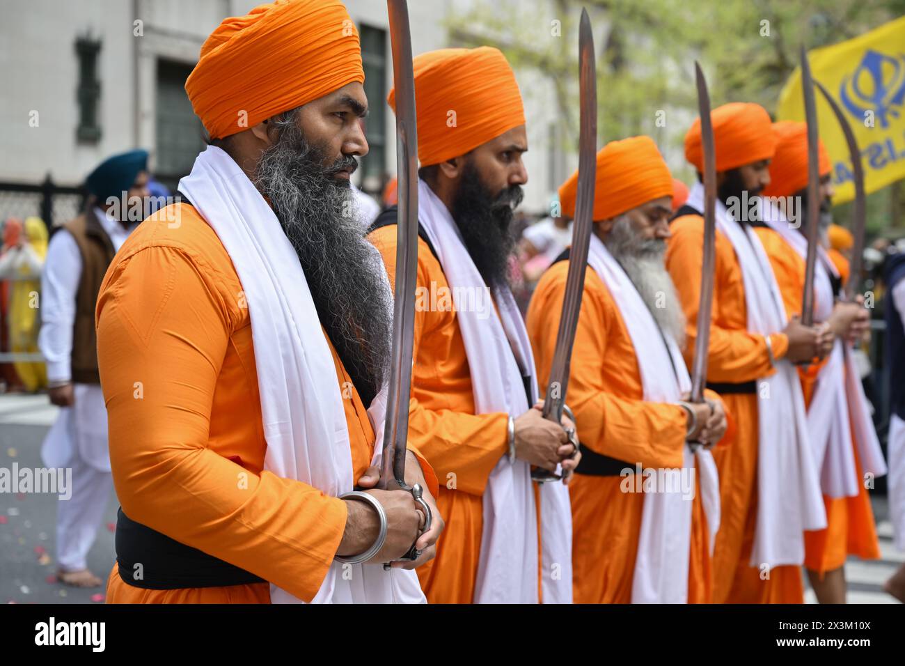 Participants march in the Sikh Cultural Society's Sikh Day Parade on ...