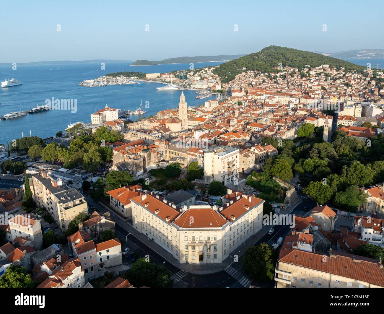 Aerial view of the old city of Split, Croatia Stock Photo - Alamy