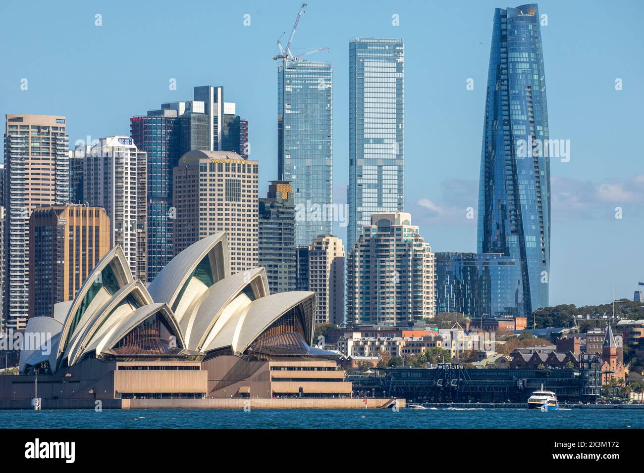 Sydney cityscape and skyline 2024, viewed from lower north shore and ...