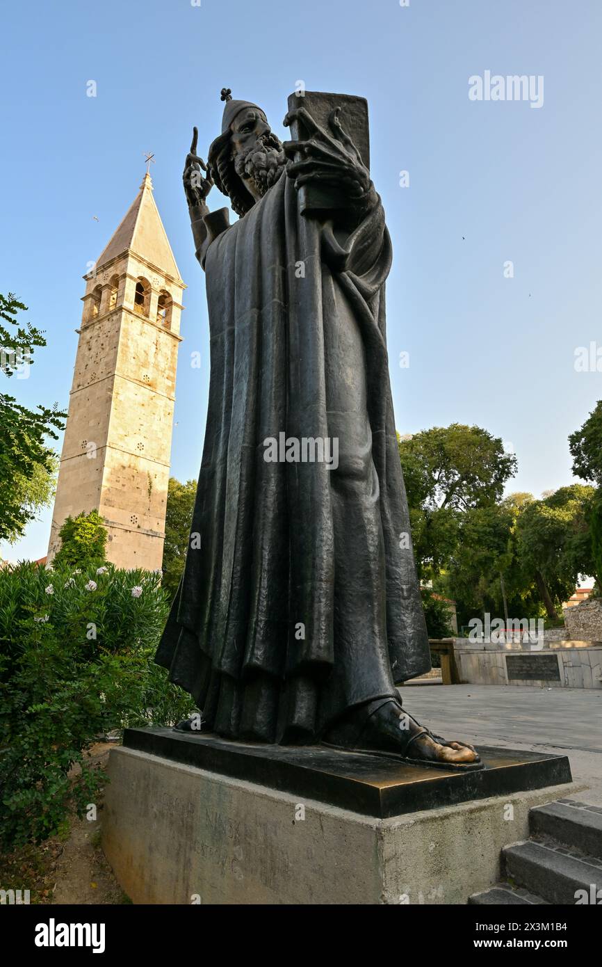 Monumental bronze statue of Bishop Gregory of Nin created in 1929 by ...
