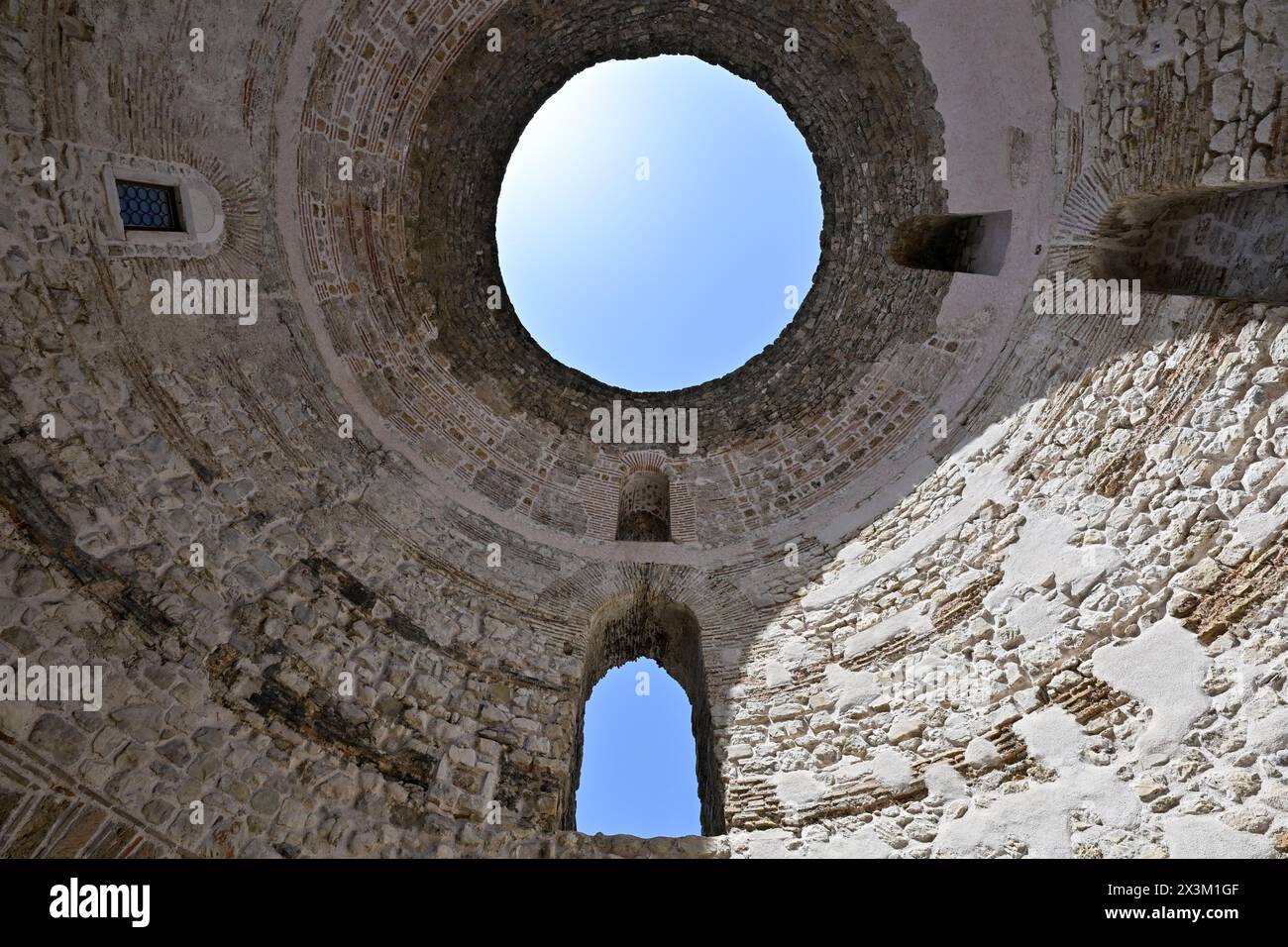 Ancient roman landmark Vestibule in old city center of town Split ...
