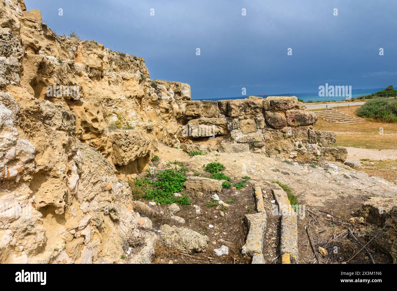 Salamis, Cyprus - April 16, 2024 - Ancient Greek ruins and columns in ...