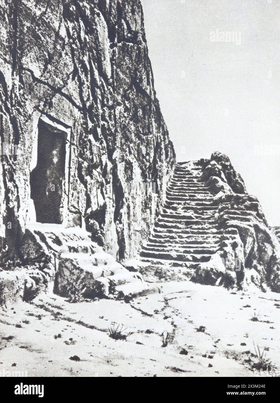 Tomb of King Argishti I of Urartu. Photograph from the mid-20th century Stock Photo - Alamy
