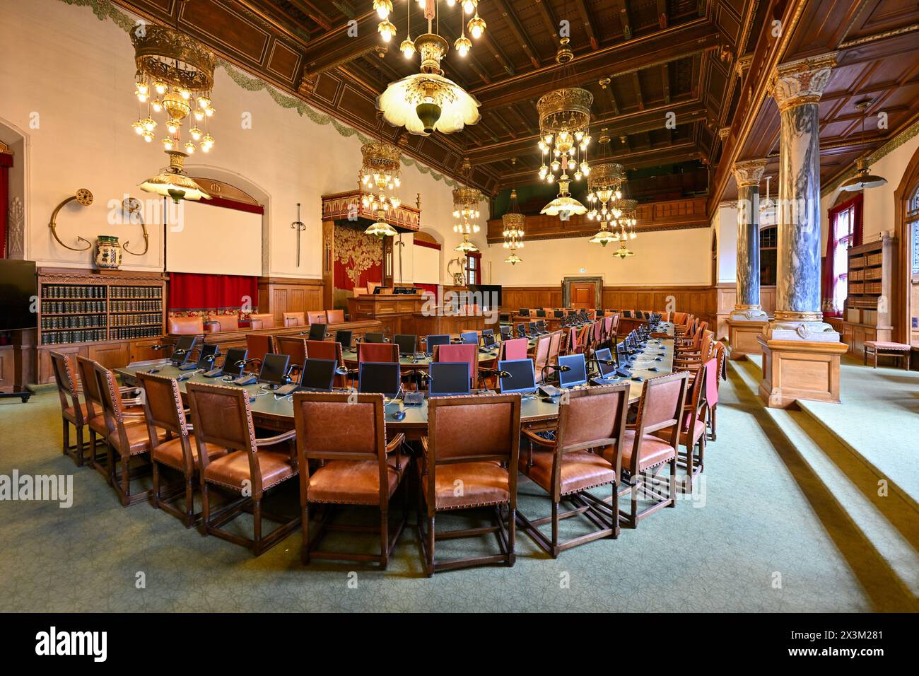 Copenhagen, Denmark - Jul 17, 2023: Copenhagen town hall Interior ...