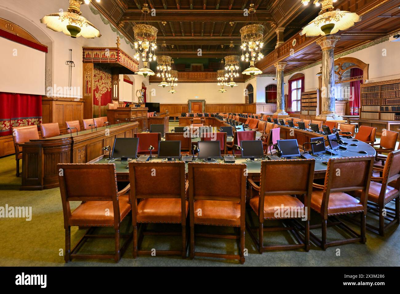 Copenhagen, Denmark - Jul 17, 2023: Copenhagen town hall Interior ...