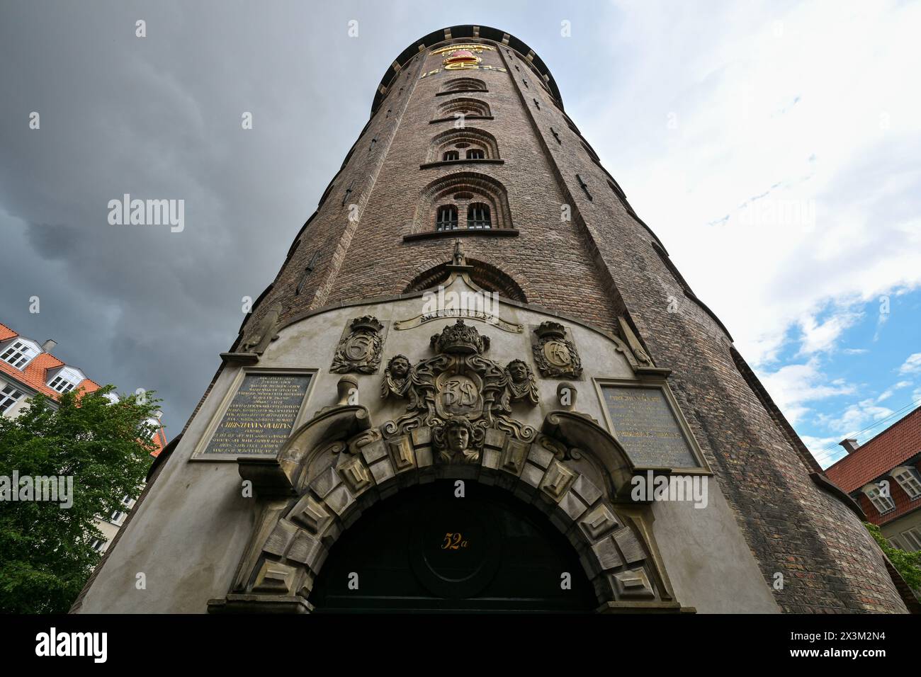 Copenhagen, Denmark - Jul 17, 2023: The Round Tower is a 17th-century tower in Copenhagen ...