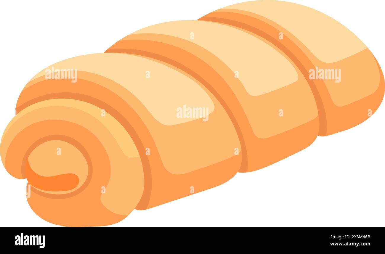 delicious food doodle illustration, delicious croissant bread pastry ...