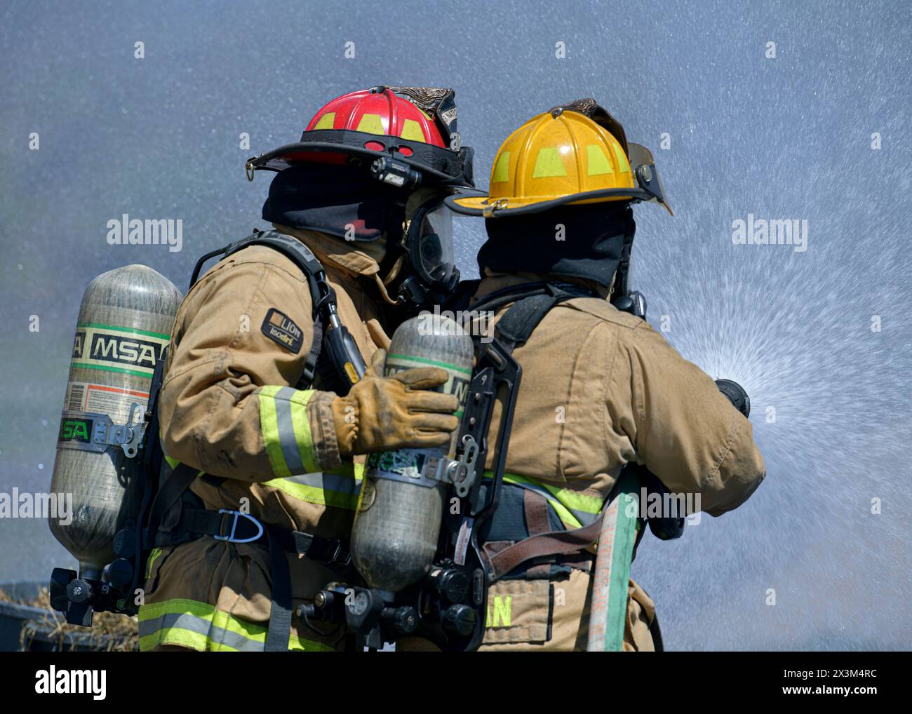 104th Civil Engineering Squadron firefighters conduct live structural ...