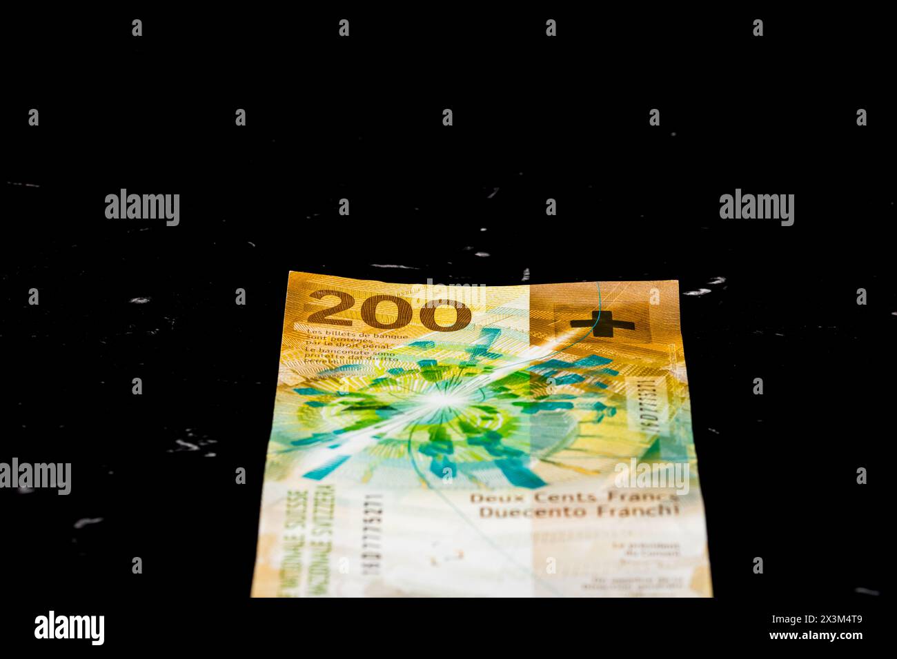 CHF money banknotes, detail photo of swiss franc. Swiss Franc currency ...