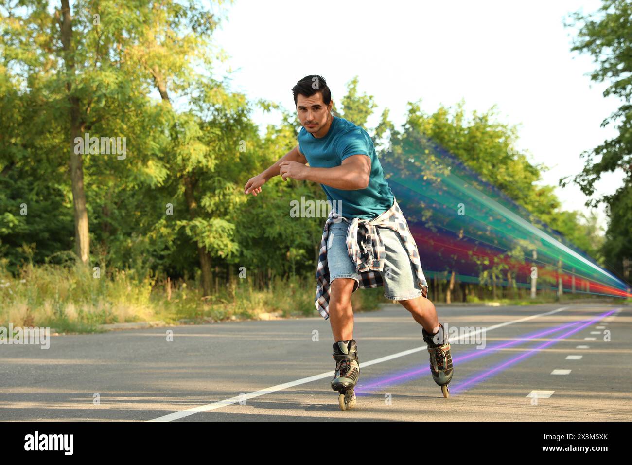 Man roller skating hi-res stock photography and images - Alamy