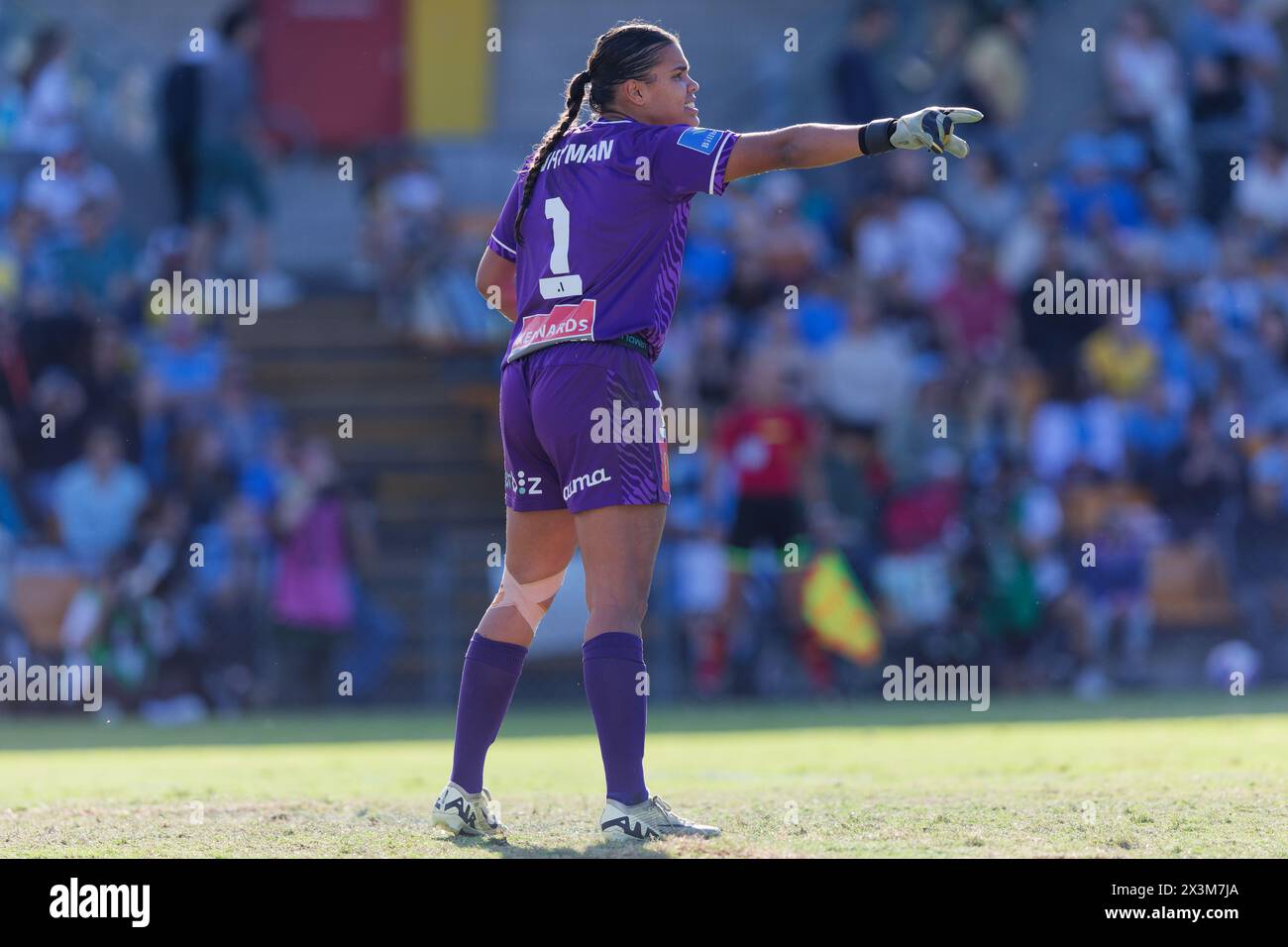 Sydney, Australia. 27th Apr, 2024. Goalkeeper, Jada Whyman of Sydney FC ...