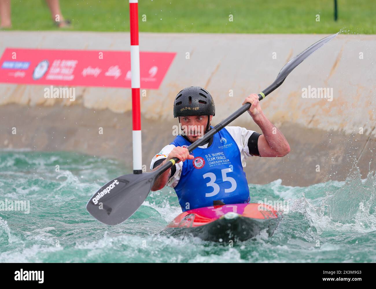 Lane. 27th Apr, 2024. Ethan Van Horn competes in the US Olympic Team ...