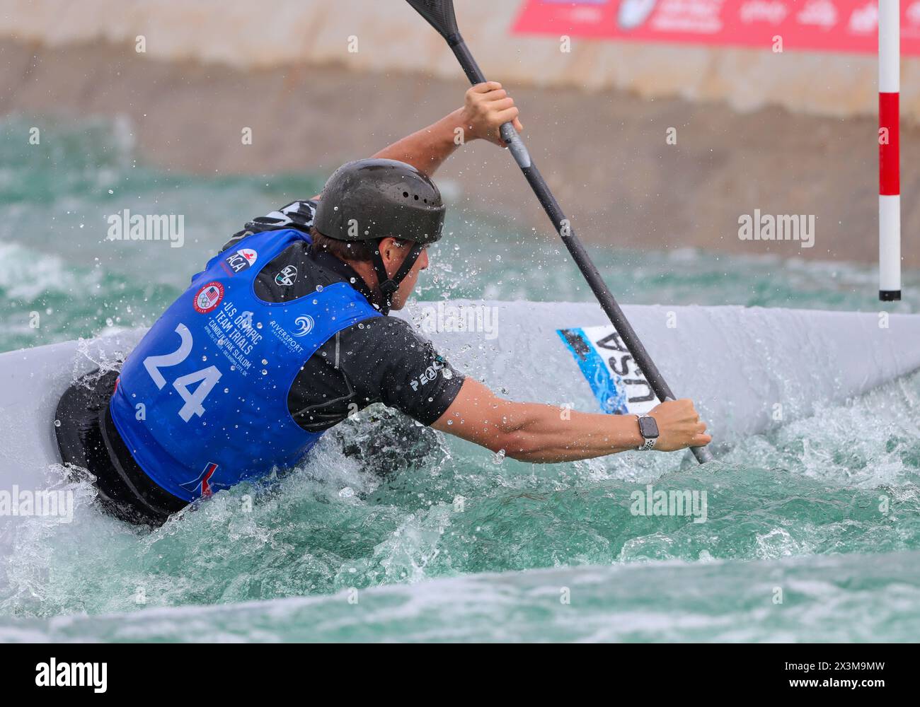 Lane. 27th Apr, 2024. Jordan Sherman competes in the US Olympic Team ...