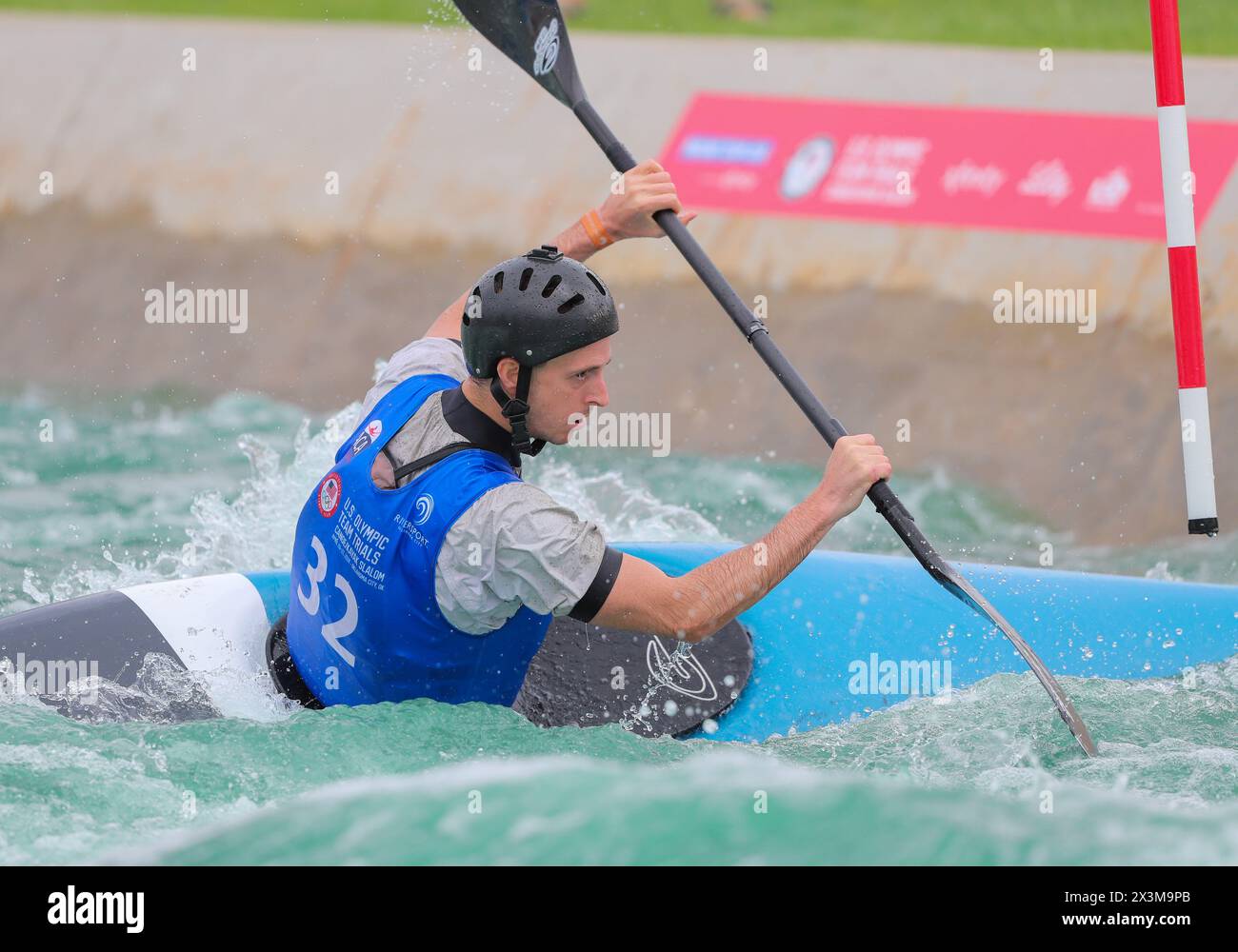 Lane. 27th Apr, 2024. Richard Powell competes in the US Olympic Team ...