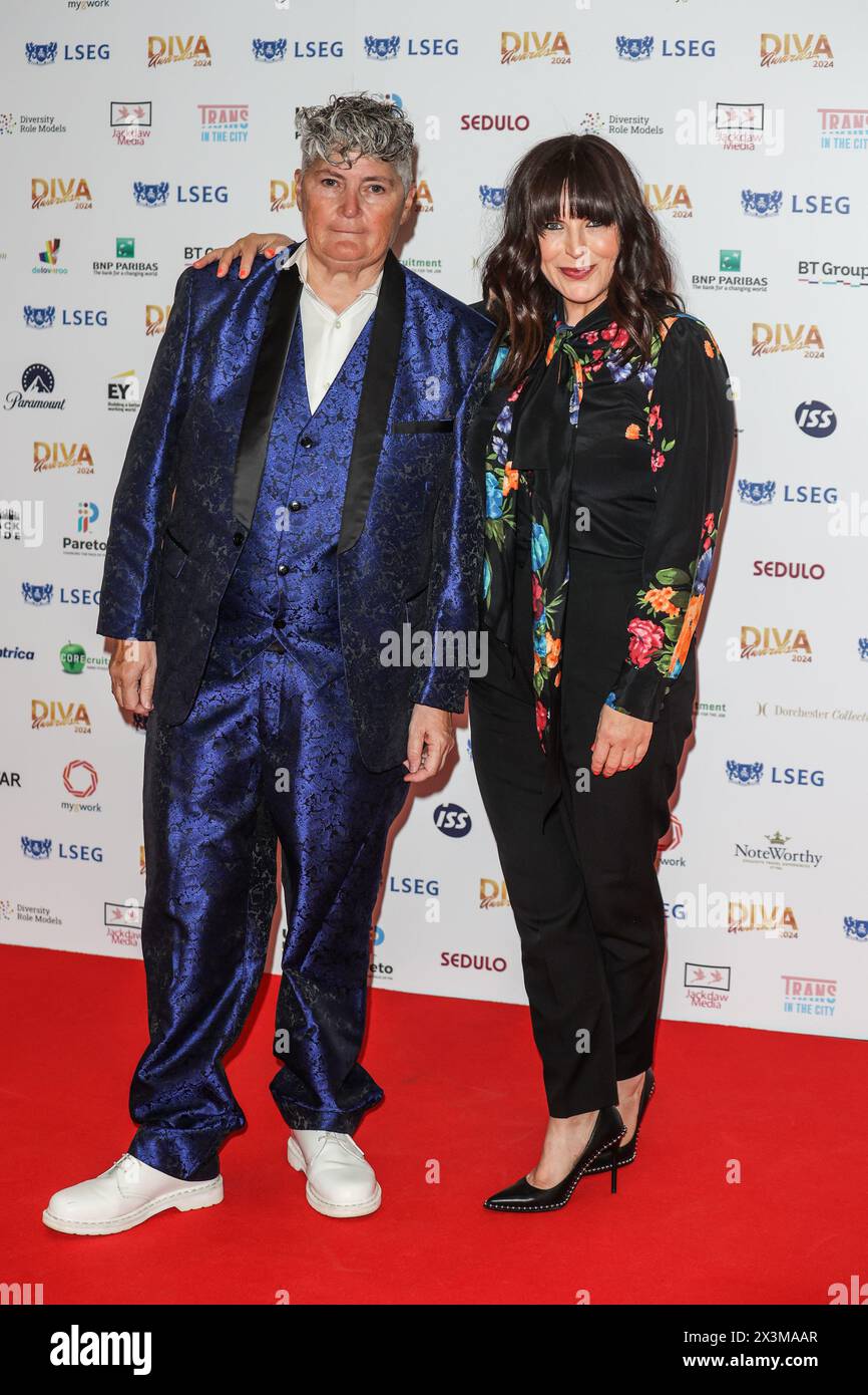 London, UK. 26th Apr, 2024. Linda Riley and Anna Richardson seen ...