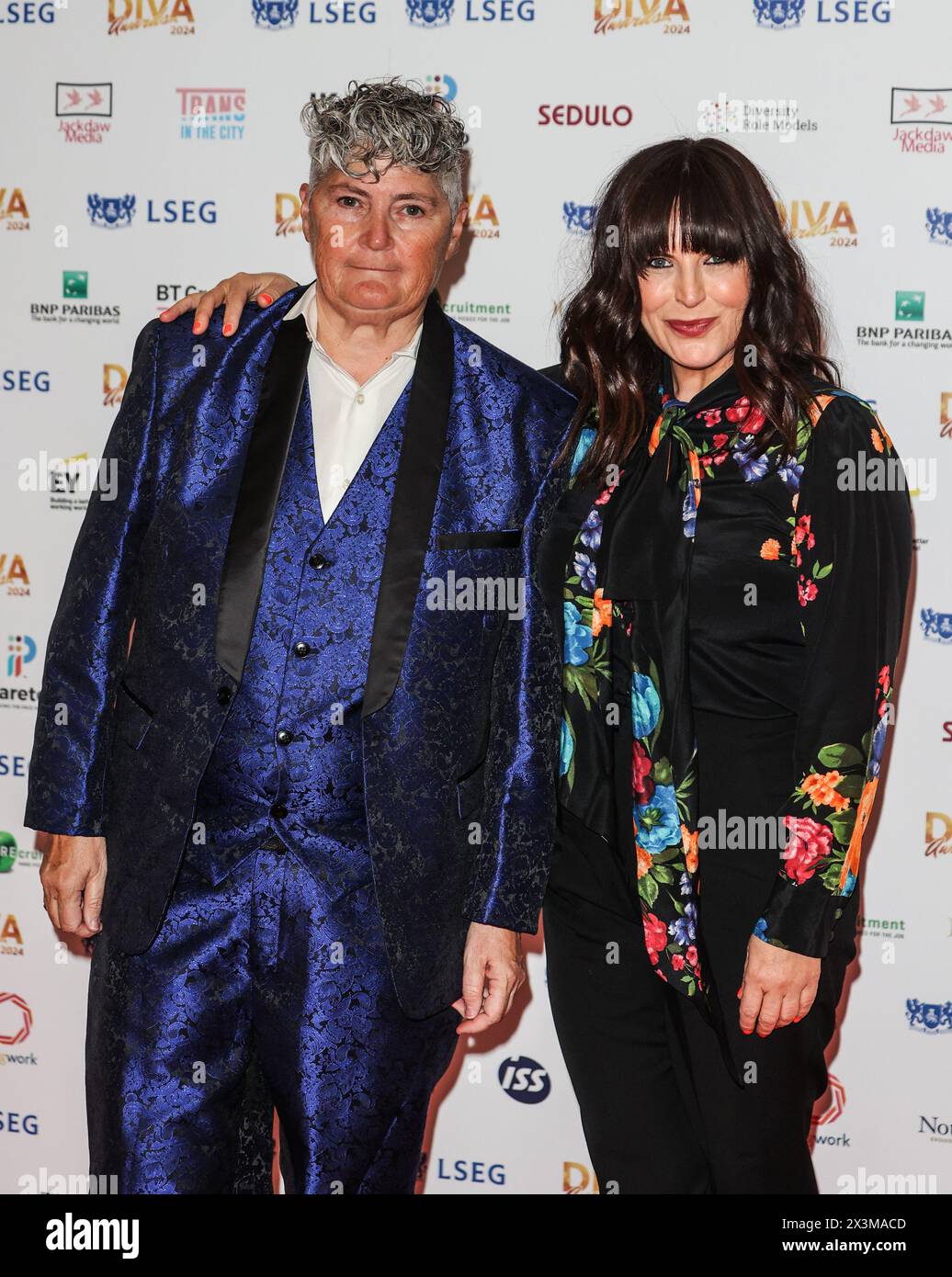 London, UK. 26th Apr, 2024. Linda Riley and Anna Richardson seen ...