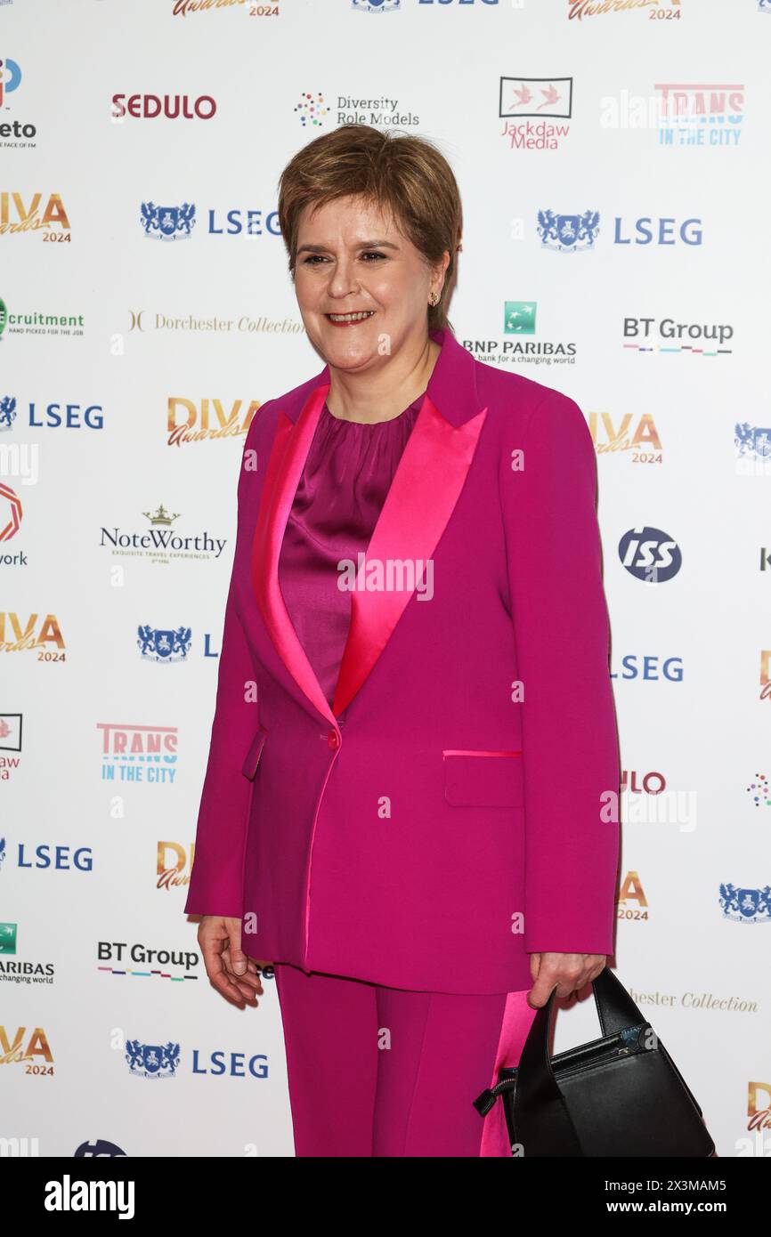 London, UK. 26th Apr, 2024. Nicola Sturgeon seen attending the DIVA ...