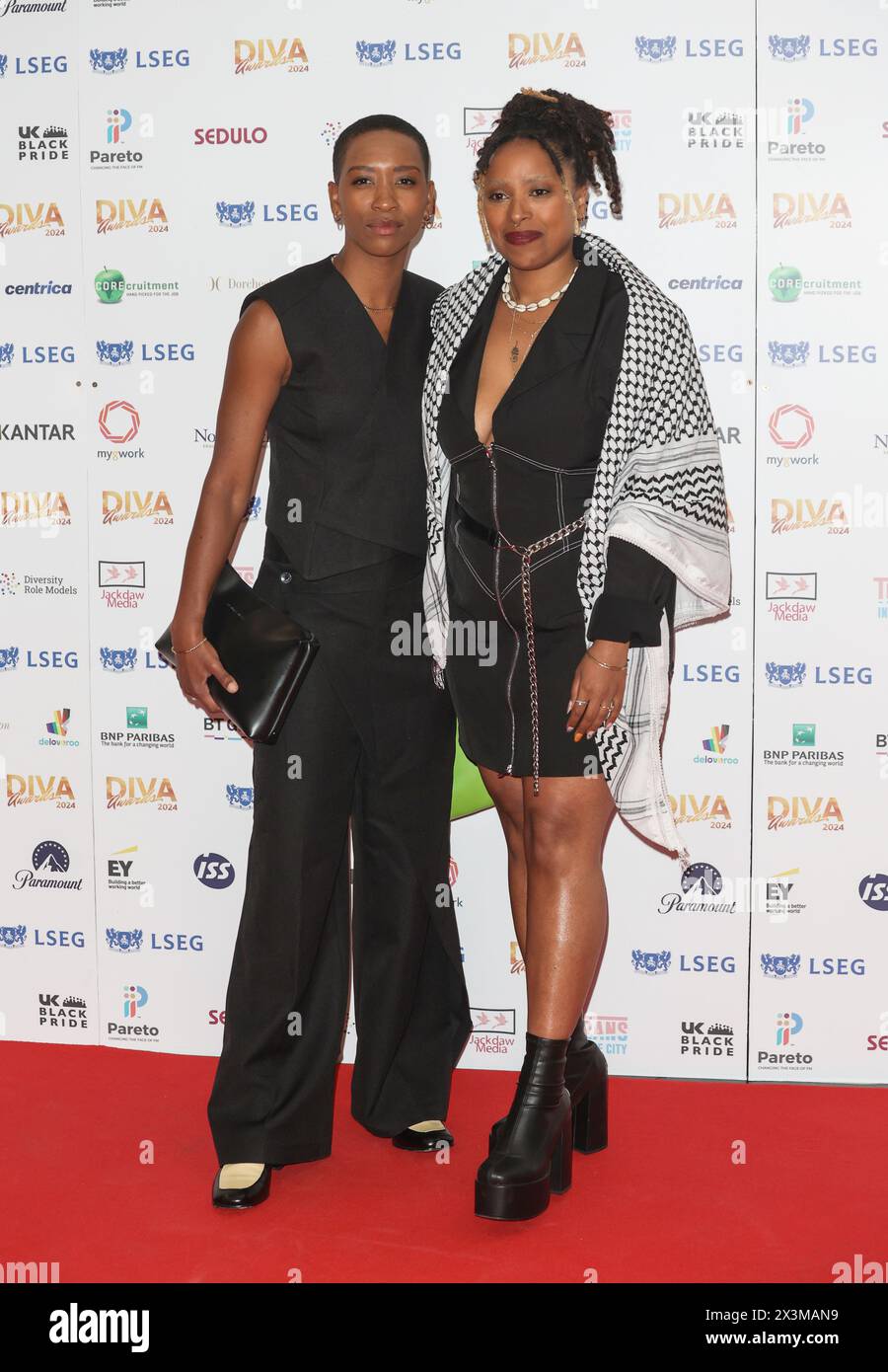 London, UK. 26th Apr, 2024. Genesis Lynea (left) seen attending the ... London, UK. 26th Apr, 2024. Genesis Lynea (left) seen attending the ...