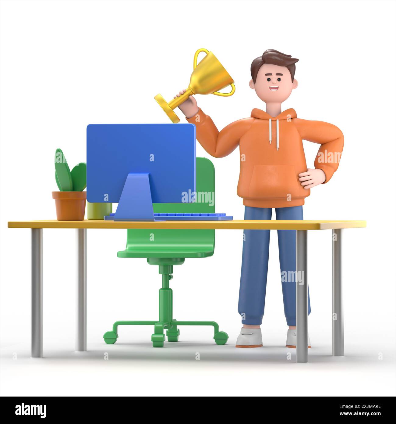 Lamp man computer Cut Out Stock Images & Pictures - Alamy