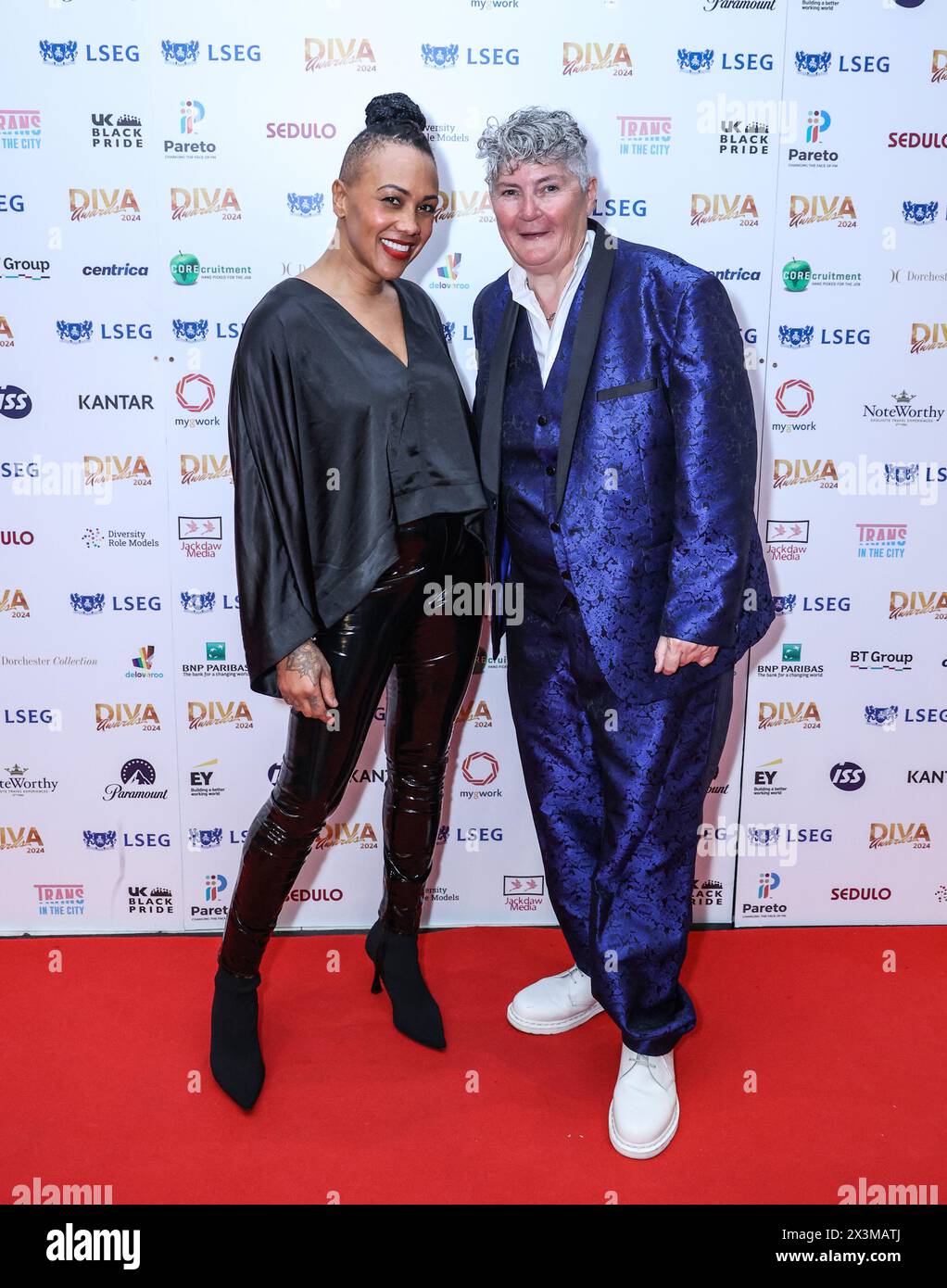 London, UK. 26th Apr, 2024. Elesha Paul Moses and Linda Riley seen ...