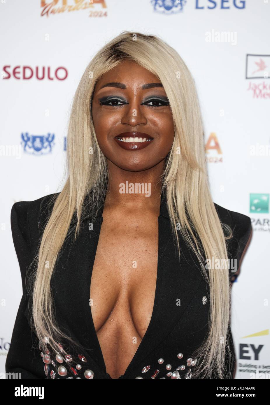 London, UK. 26th Apr, 2024. Yasmin Benoit seen attending the DIVA Awards 2024 at the De Vere ...