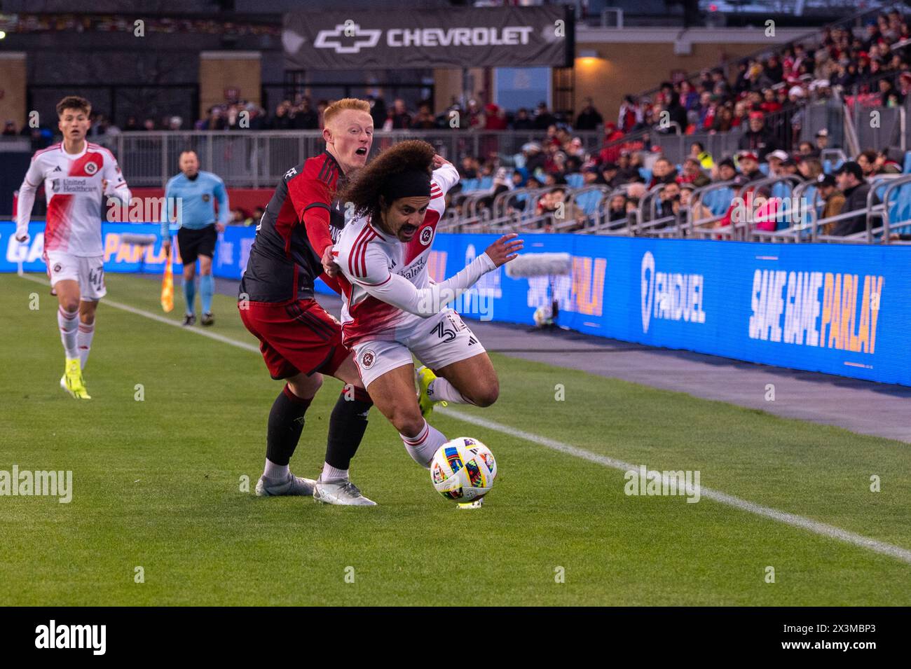 Toronto, ON, Canada - April 20, 2024: Ryan Spaulding #34 defender of ...