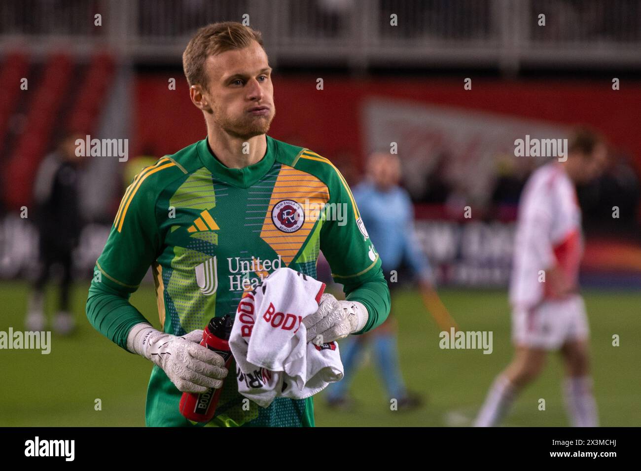 Toronto, ON, Canada - April 20, 2024: Henrich Ravas #1 goalkeeper of ...