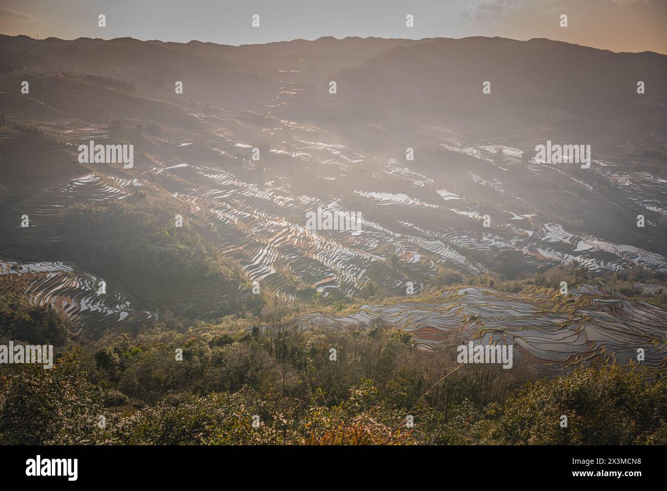 YuanYang rice terraces in Yunnan, China, one of the latest UNESCO World ...
