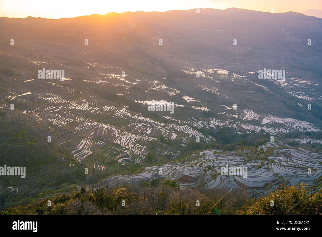 Yuanyang rice terrace from Bada scenic area in Yunnan province, China ...