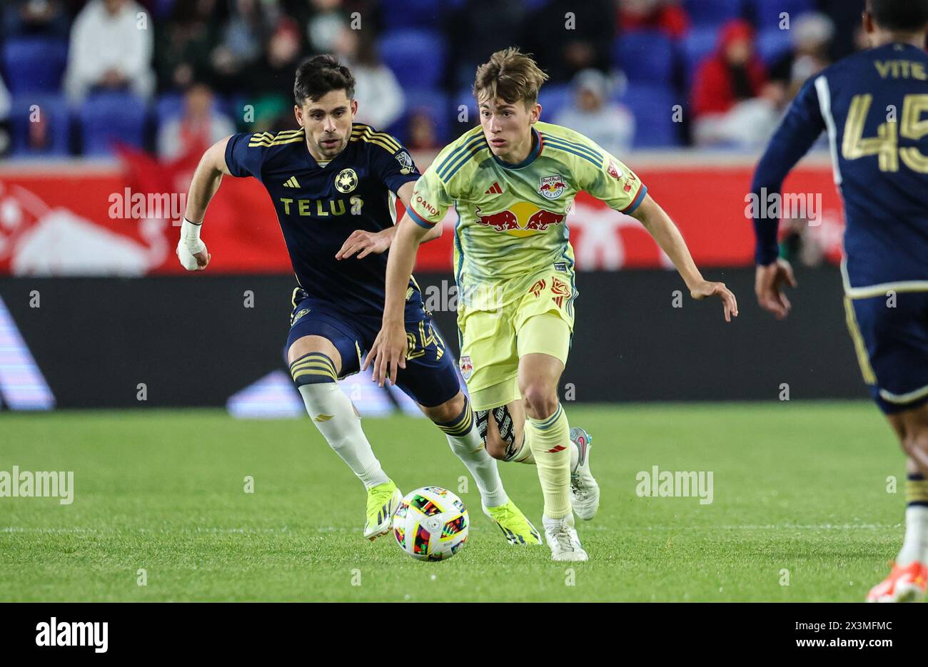 Harrison, NJ, USA. 27th Apr, 2024. Vancouver Whitecaps forward Brian ...