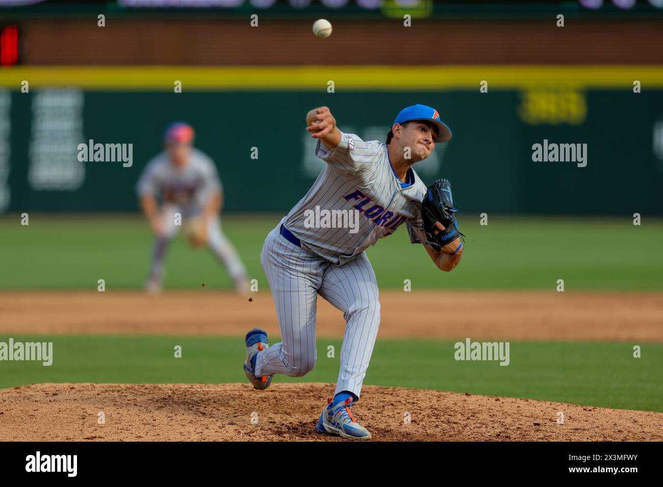 April 27, 2024: Gators pitcher Jake Clemente #20 in action on the mound ...