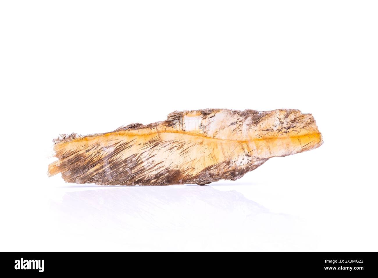 yellow Gypsum from France, photography isolated on white blackground ...