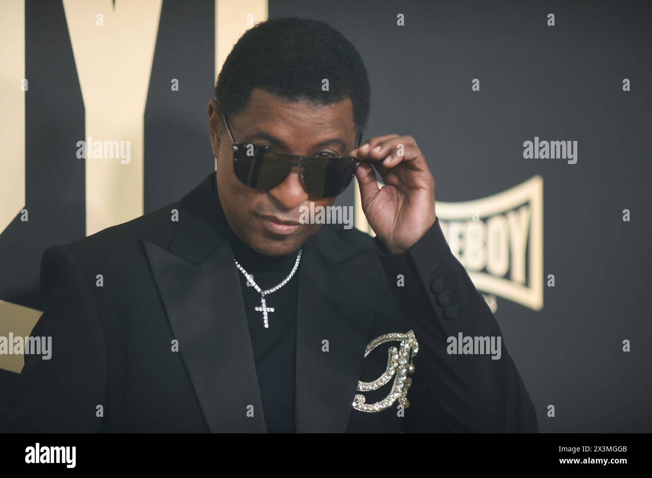 Babyface arrives at the 22nd annual Lo Maximo Gala on Saturday, April ...