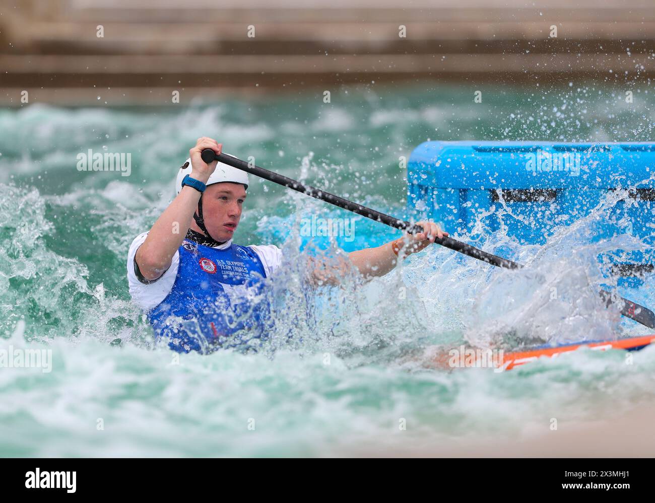 Lane. 27th Apr, 2024. Nathaniel Francis competes in the US Olympic Team ...