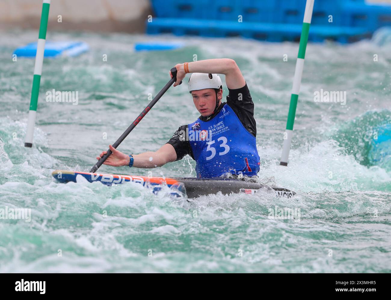 Lane. 27th Apr, 2024. Nathaniel Francis competes in the US Olympic Team ...