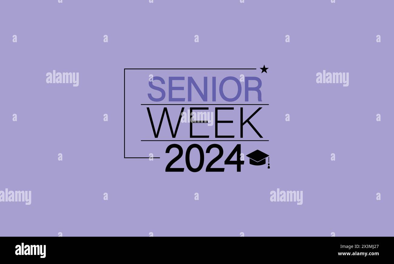 Fashionable Senior Week 2024 Typography Design Stock Vector Image & Art ...