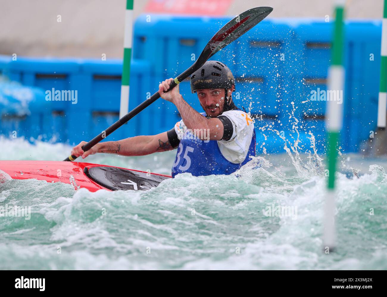 Lane. 27th Apr, 2024. Ethan Van Horn competes in the US Olympic Team ...