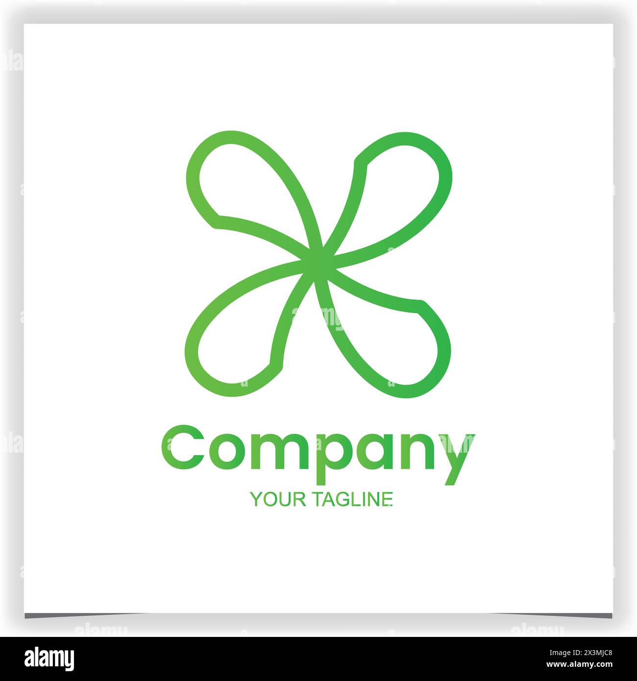 green the shape of a fan logo design template Stock Vector Image & Art ...