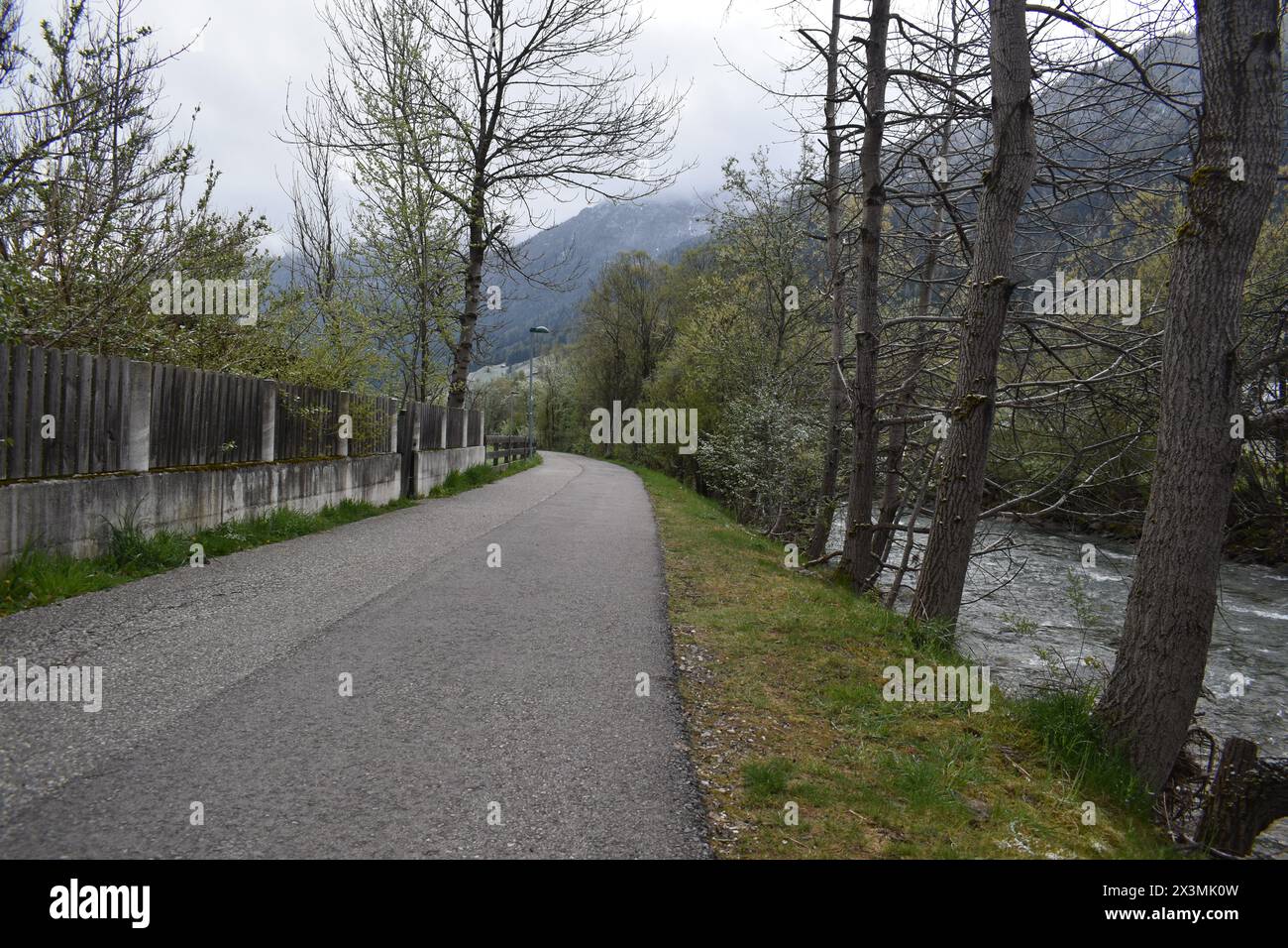 Mountain river in the beautiful Alps valley , Austrian Alps Stock Photo ...