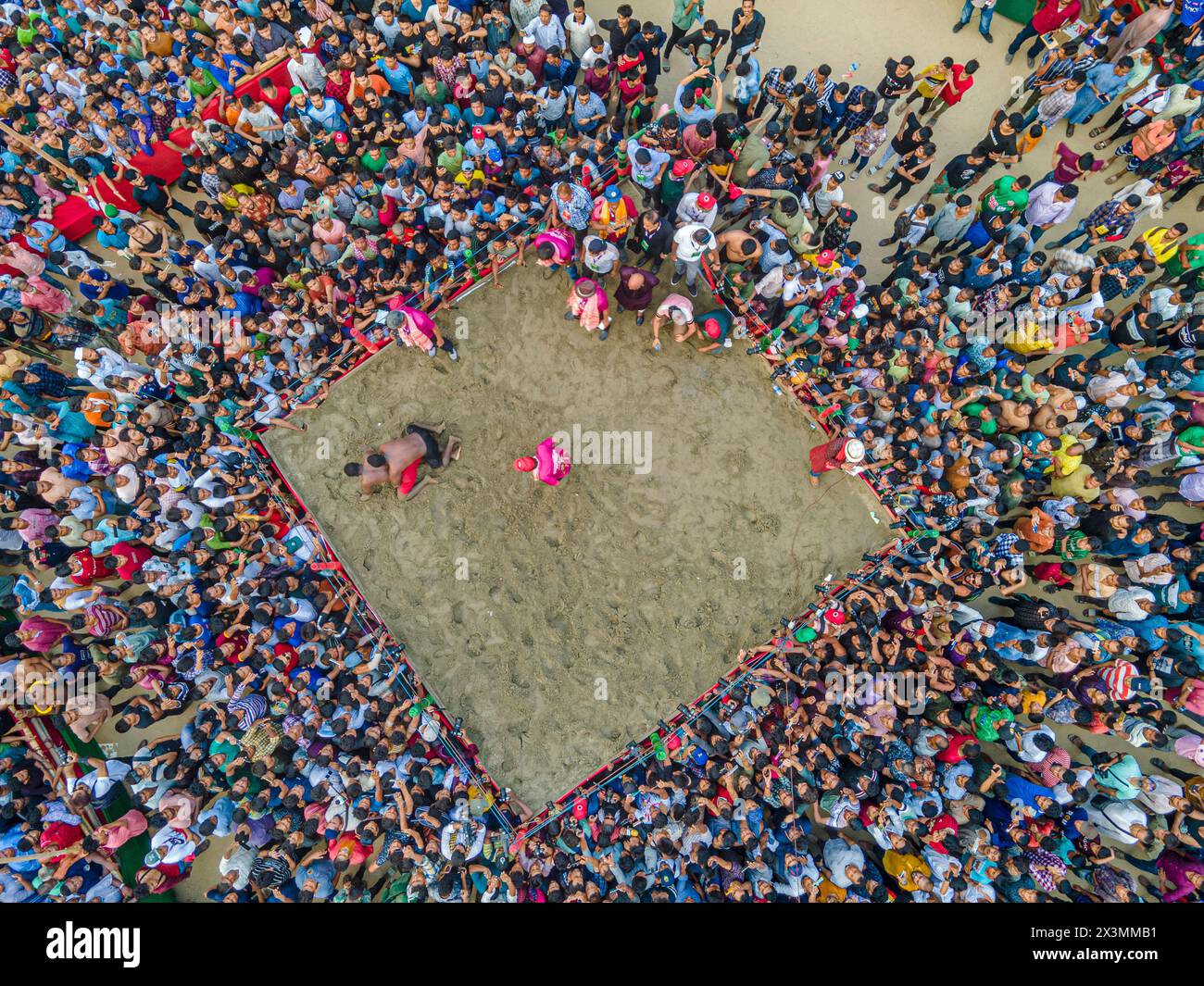 Traditional Jobbarer Boli Khela (wrestling competition) at Laldighi ...