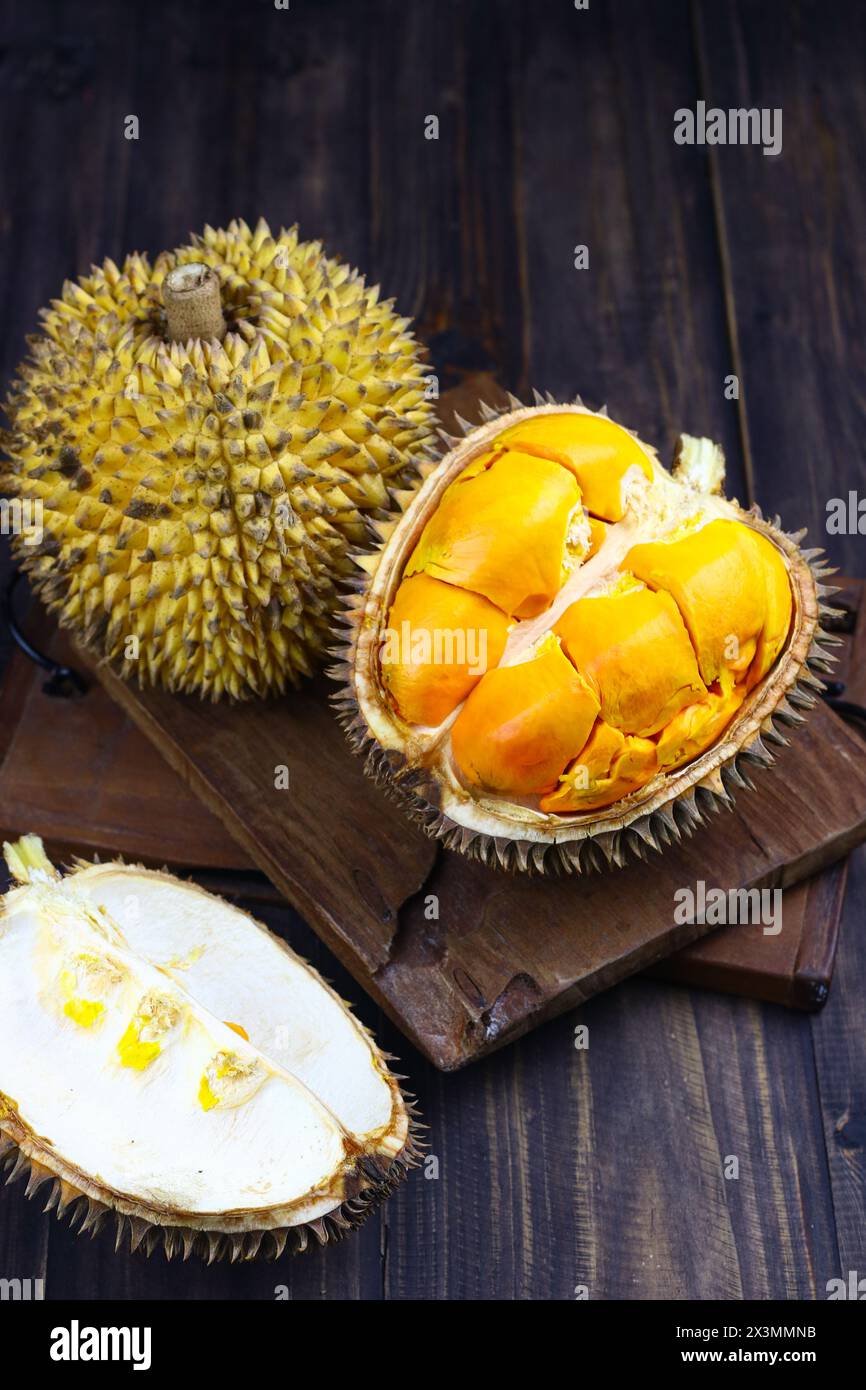Lai or Elai fruit, one of Borneo endemic fruits. Family with Durian or ...